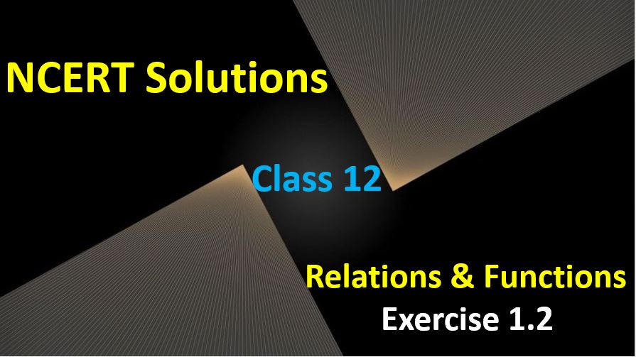 NCERT Solutions For Class 12 Maths Relations And Functions Exercise 1 2